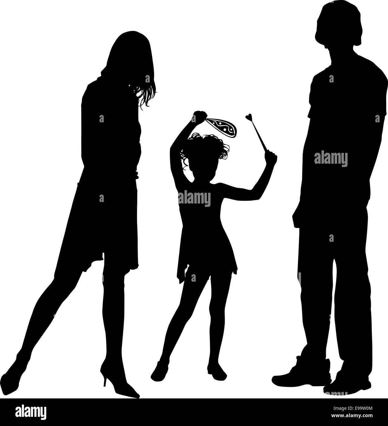 Silhouettes of happy family Stock Photo - Alamy Silhouettes of happy family Stock Photo - Alamy