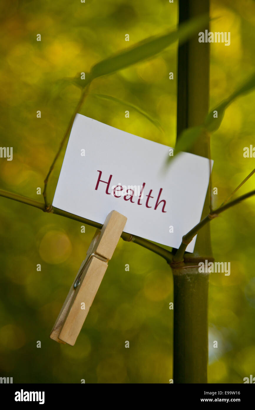 The word Health on paper in nature Stock Photo - Alamy