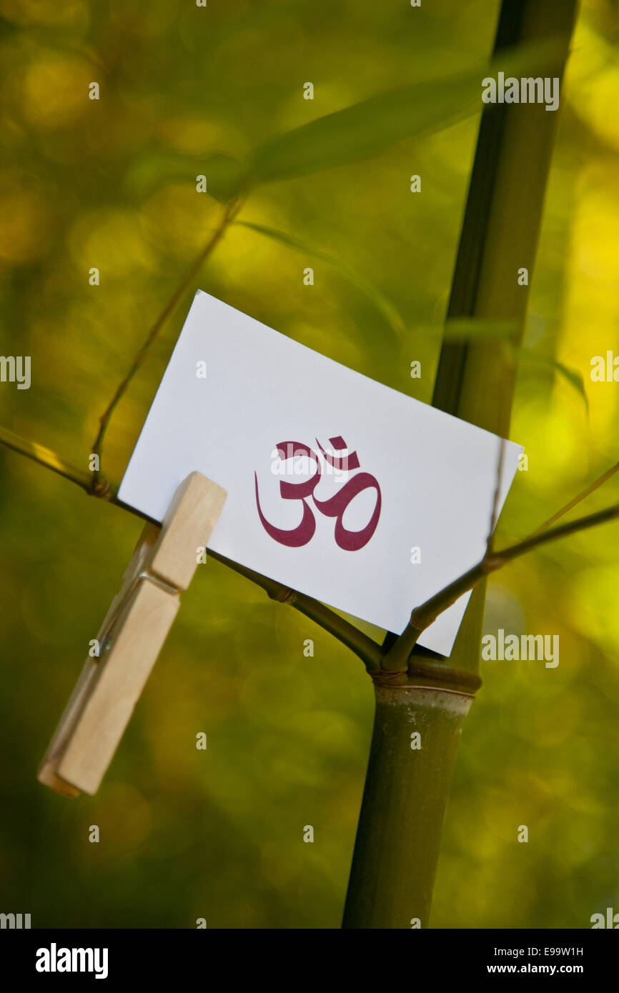 The „Om“ symbol on paper in nature Stock Photo - Alamy