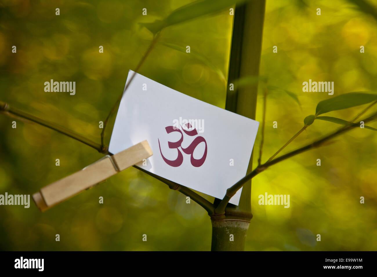 The „Om“ symbol on paper in nature Stock Photo - Alamy