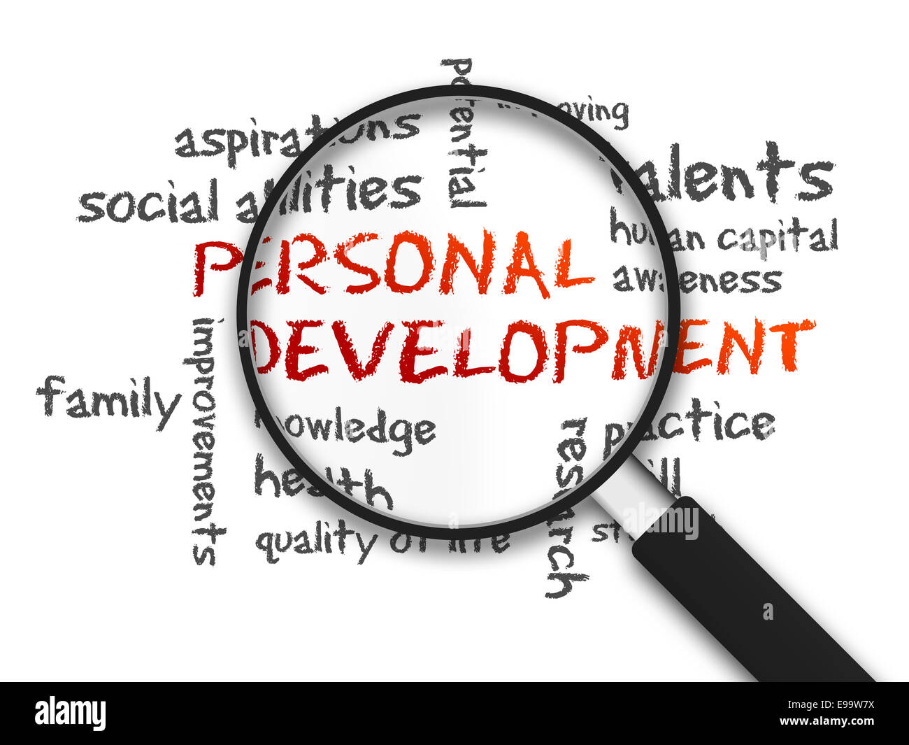 Development magnify Cut Out Stock Images & Pictures - Alamy