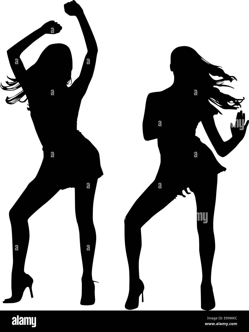 Silhouettes women Black and White Stock Photos & Images - Alamy