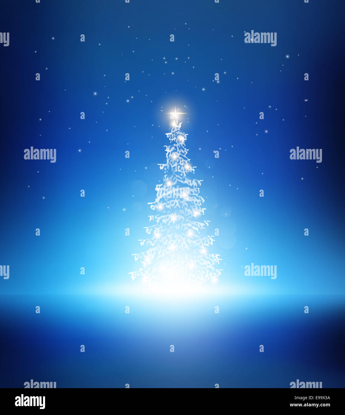 Christmas Night Background With Tree Stock Photo - Alamy