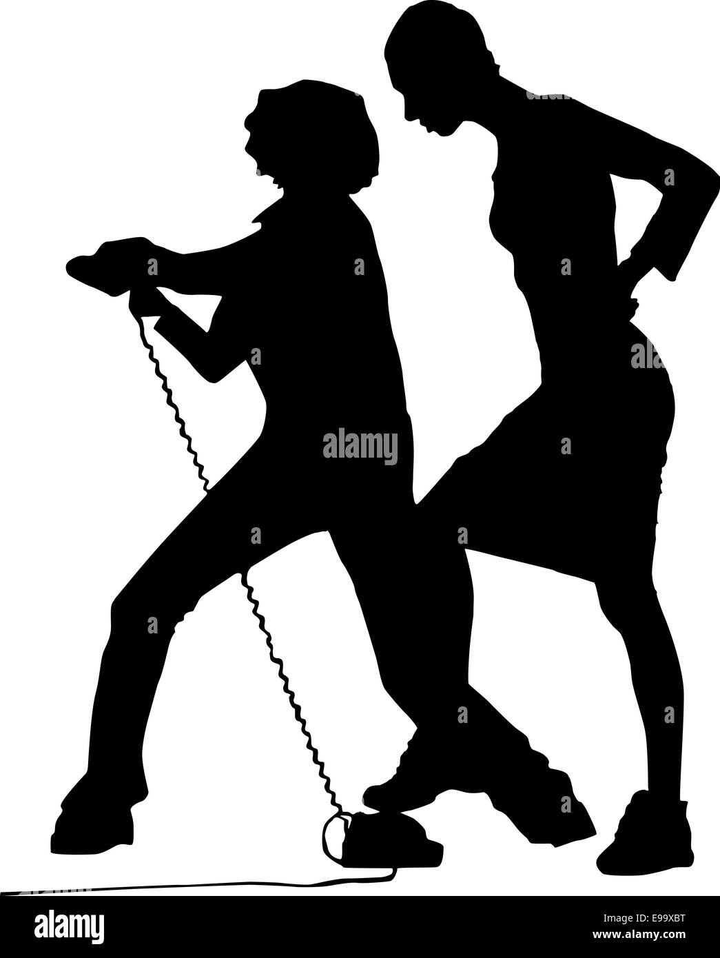 Play telephone Black and White Stock Photos & Images - Alamy