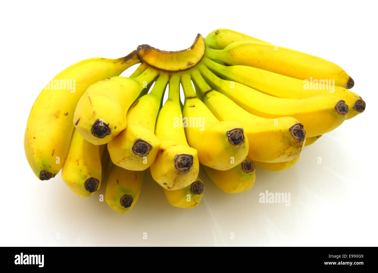 Bunch of bananas isolated on white background Stock Photo - Alamy