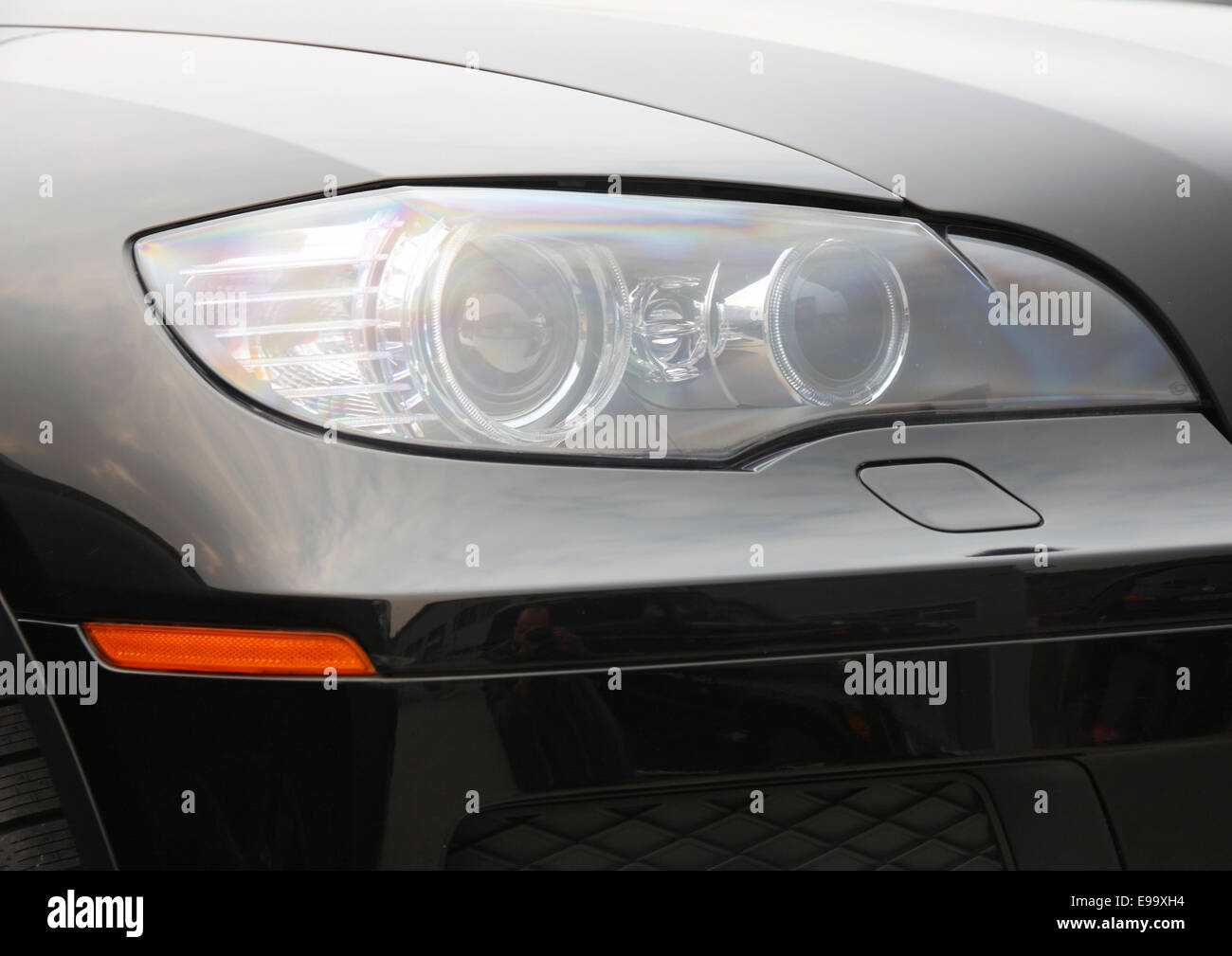 Closeup of car headlight Stock Photo - Alamy