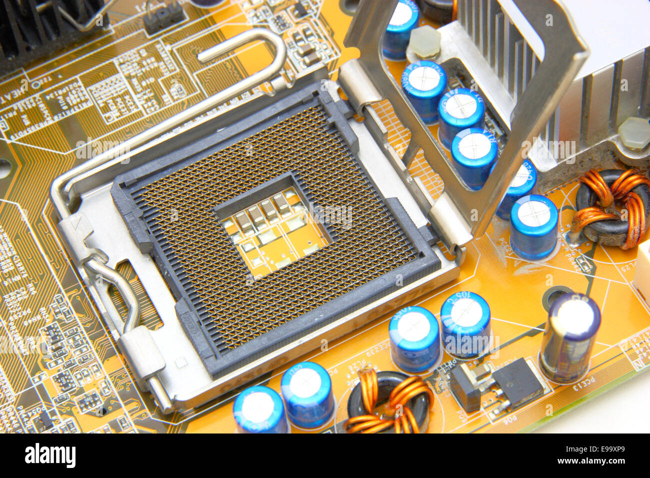 Processor on the computer motherboard Stock Photo - Alamy