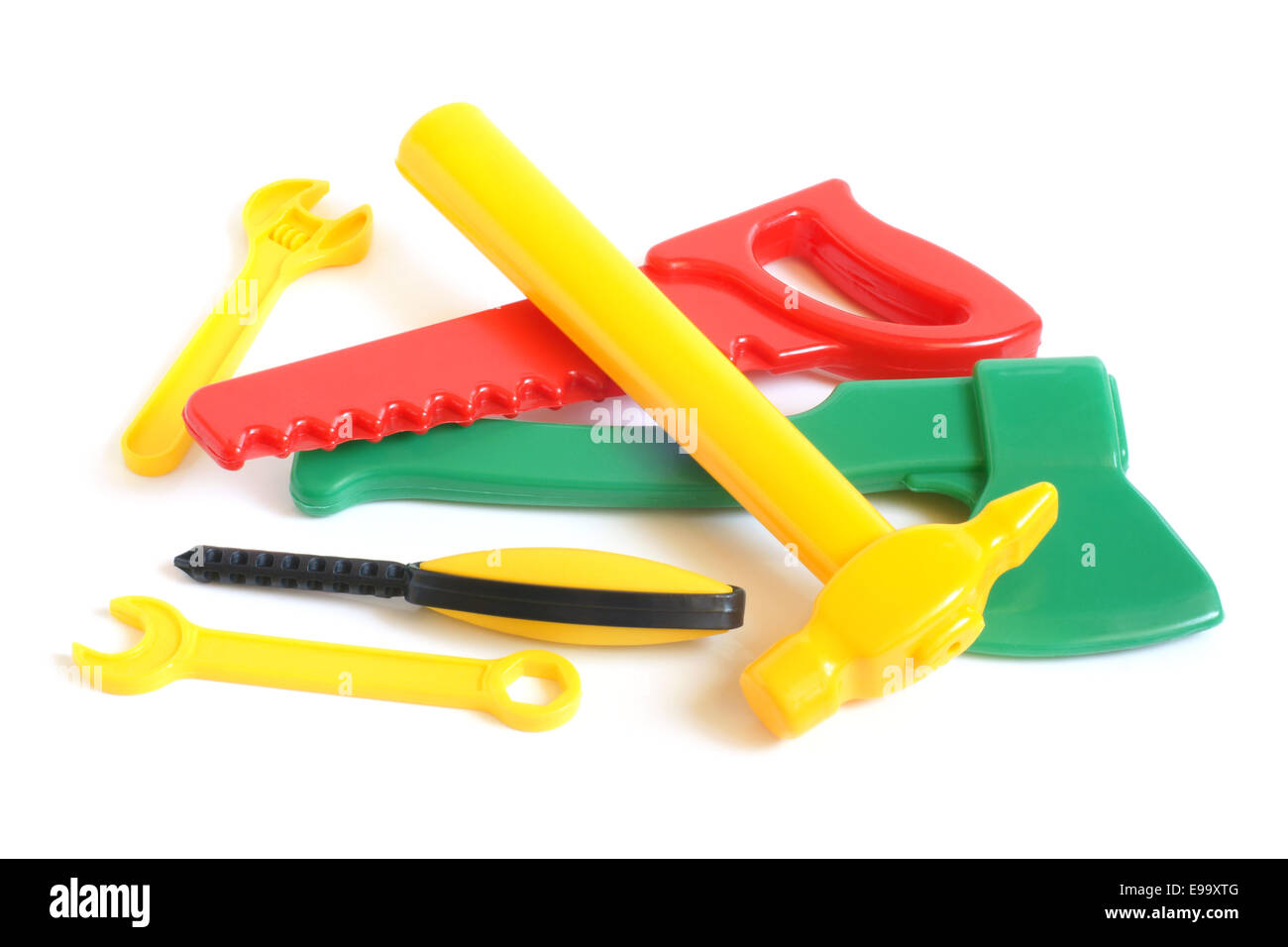 Assorted plastic toy tools Stock Photo - Alamy