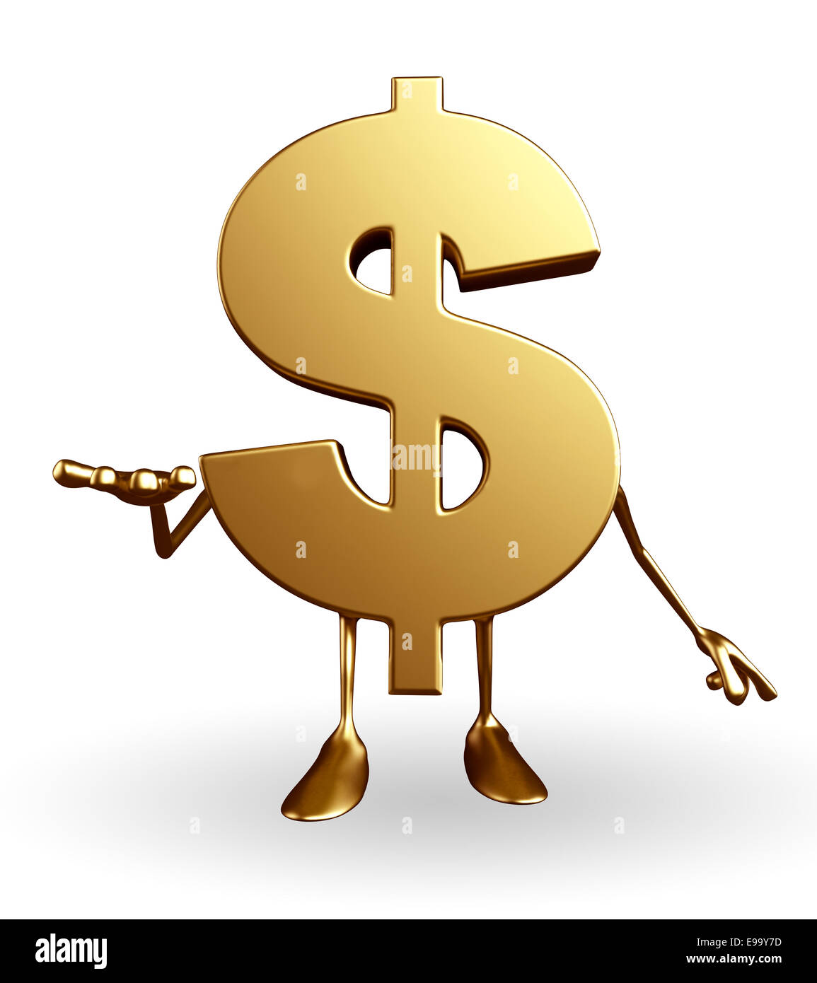 Cartoon character dollar happy pose High Resolution Stock Photography ...