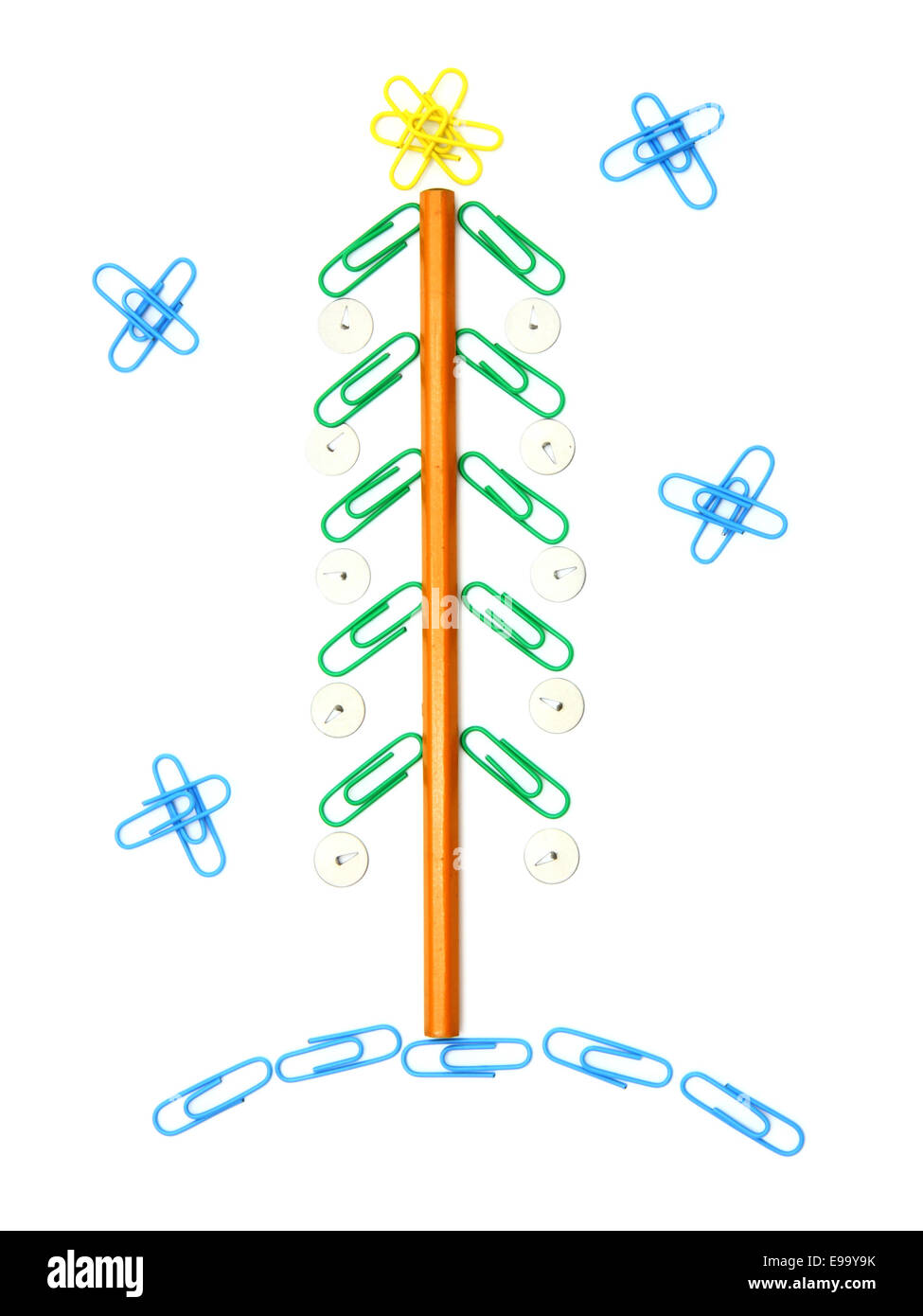 Paper clip Christmas tree Stock Photo - Alamy