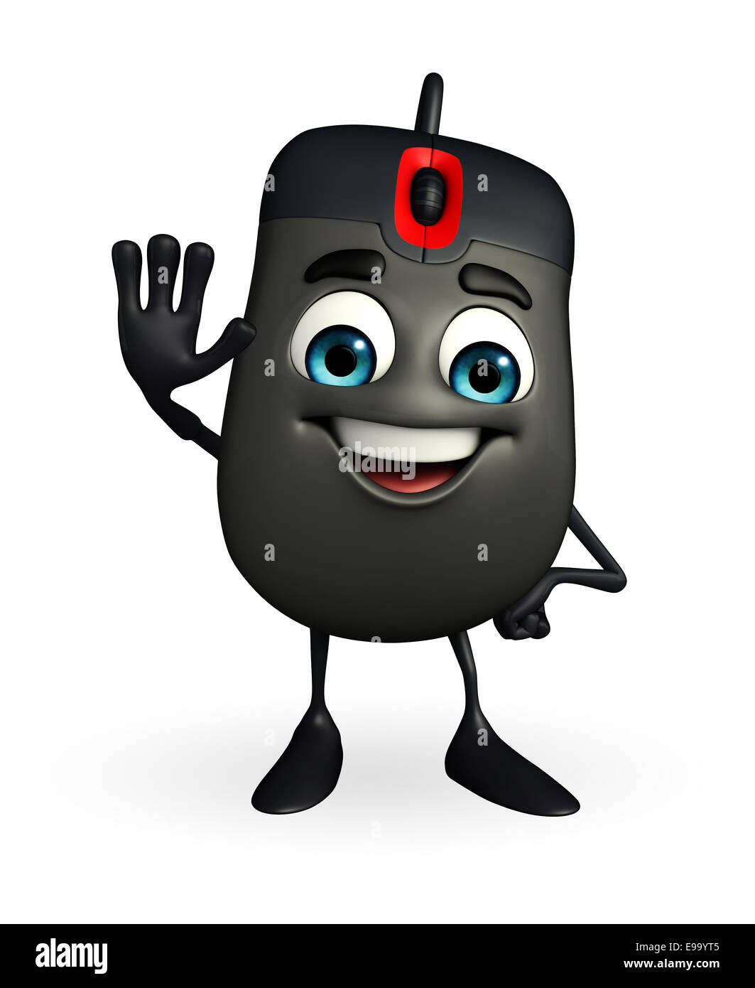 Cartoon Character of Computer Mouse with stop pose Stock Photo - Alamy