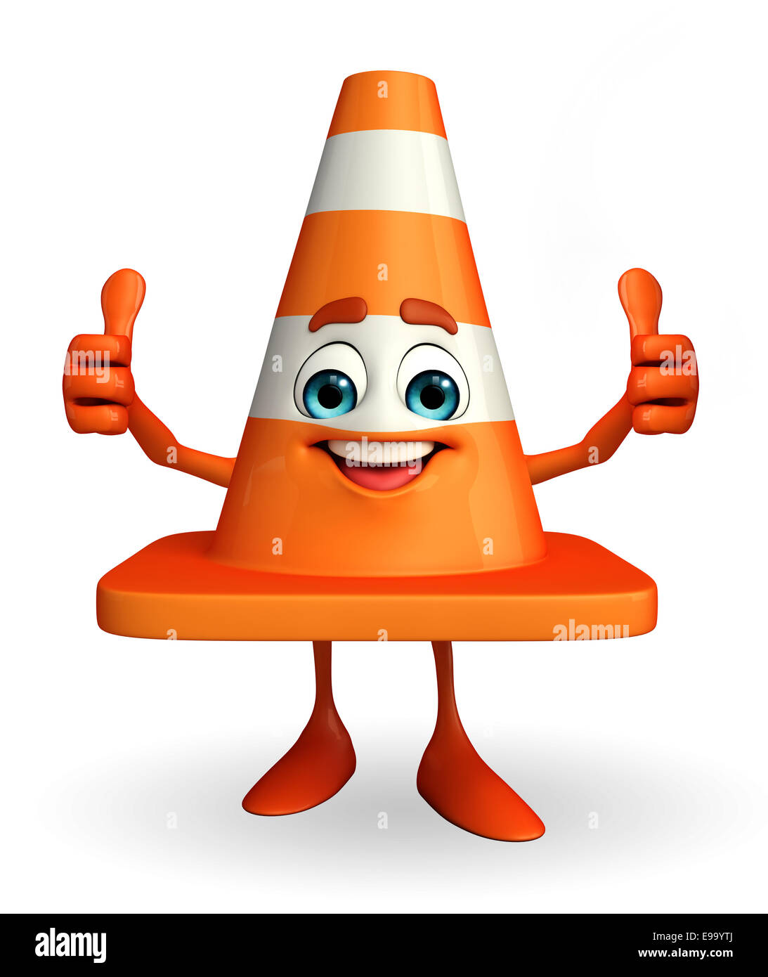 Cartoon Character of Construction cone with best sign Stock Photo - Alamy