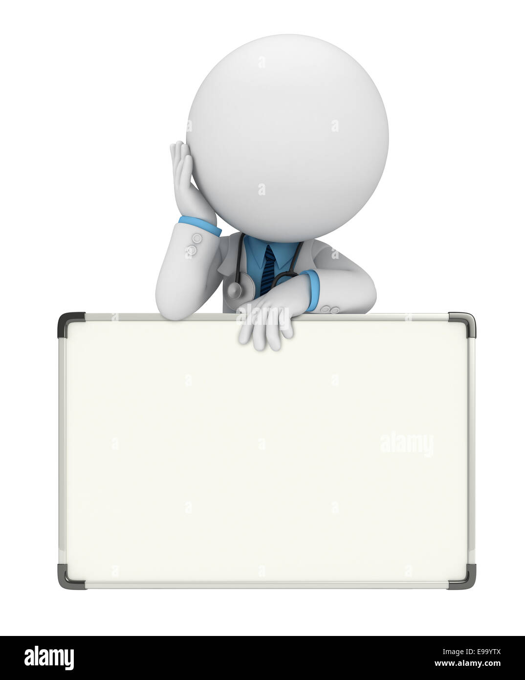 Illustration of young doctor with display board Stock Photo - Alamy