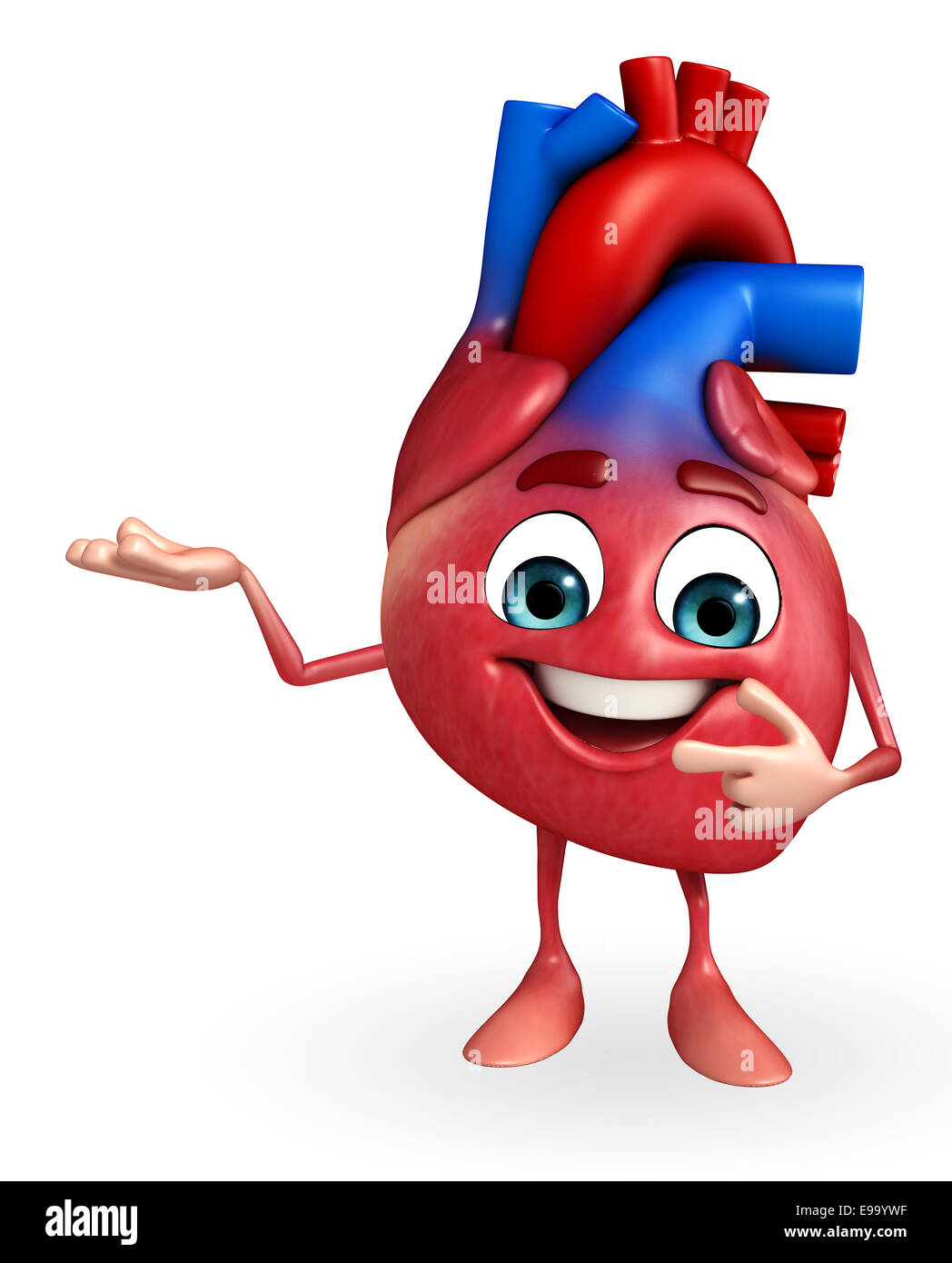 Cartoon Character of heart with presenting pose Stock Photo - Alamy