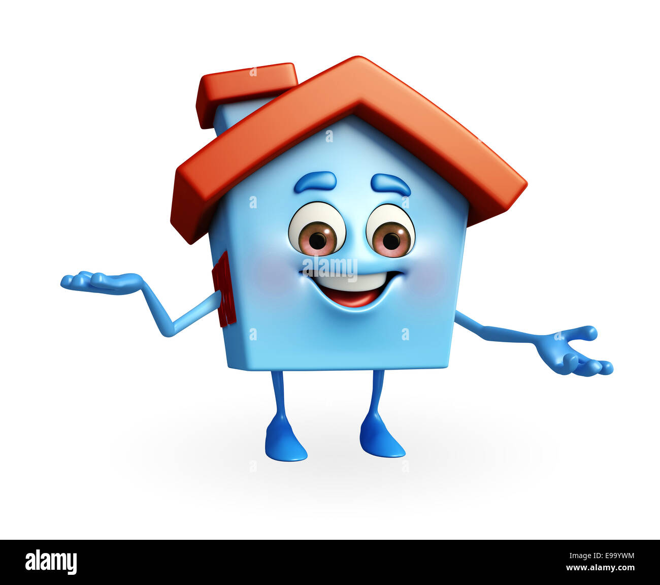 Cartoon Charcter of house is presenting Stock Photo - Alamy