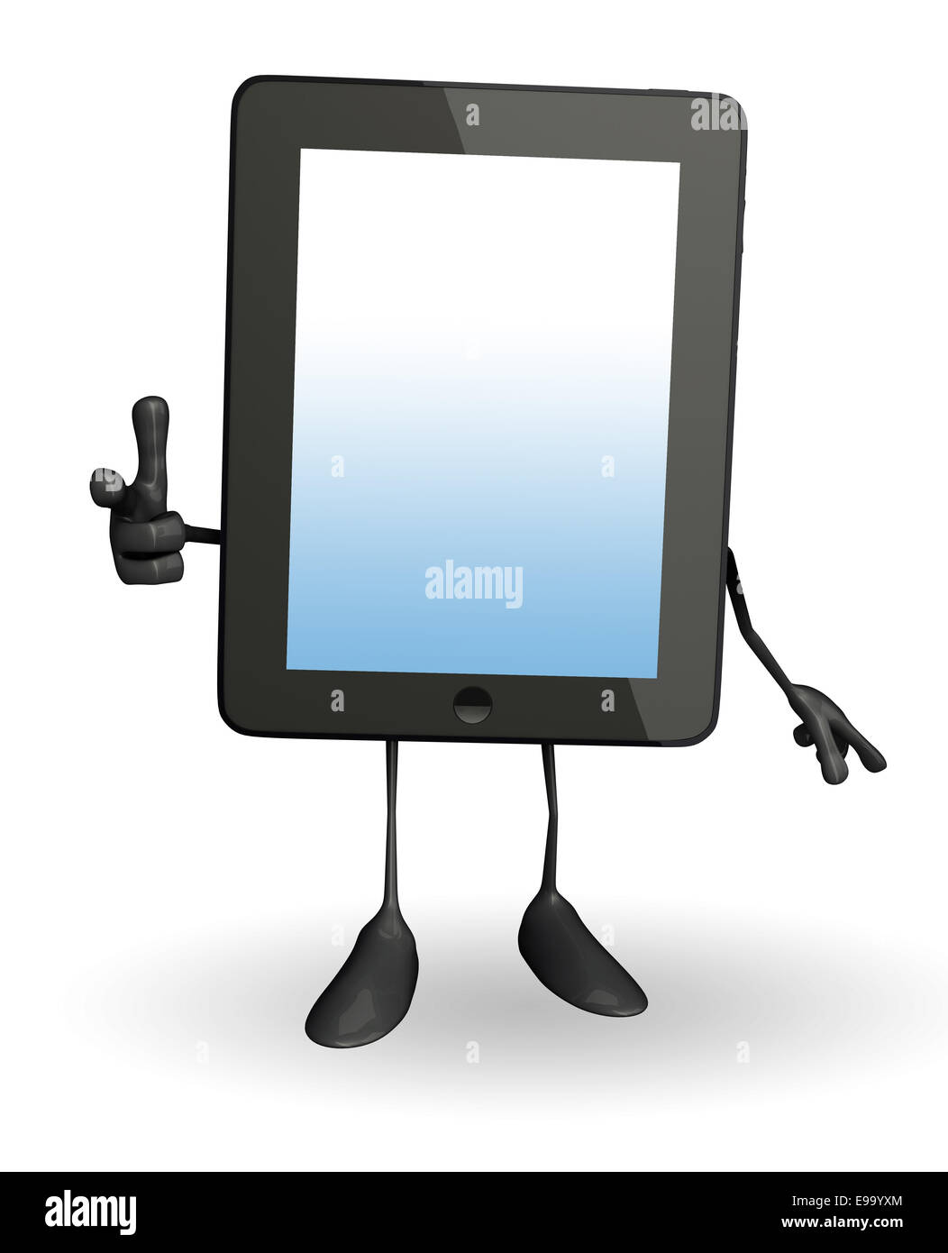 Cartoon character of tab with pointing pose Stock Photo - Alamy