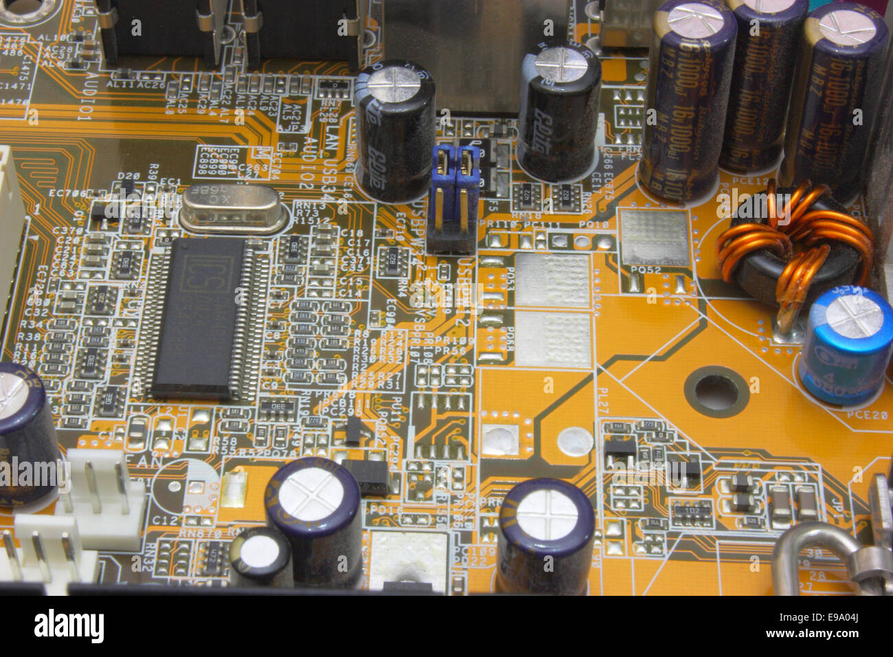 Close-up mother board Stock Photo - Alamy