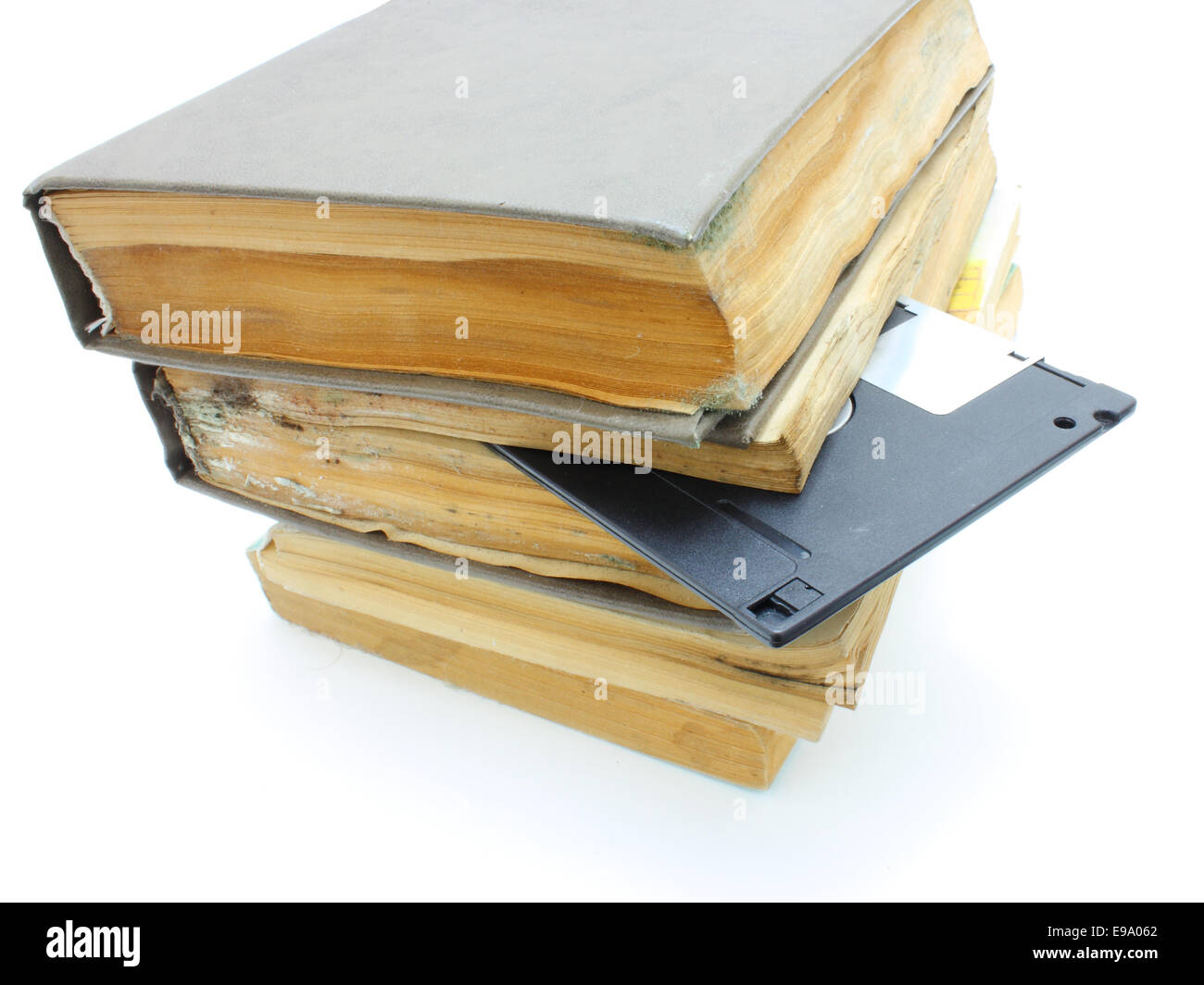 Pile from old mouldy books Stock Photo - Alamy
