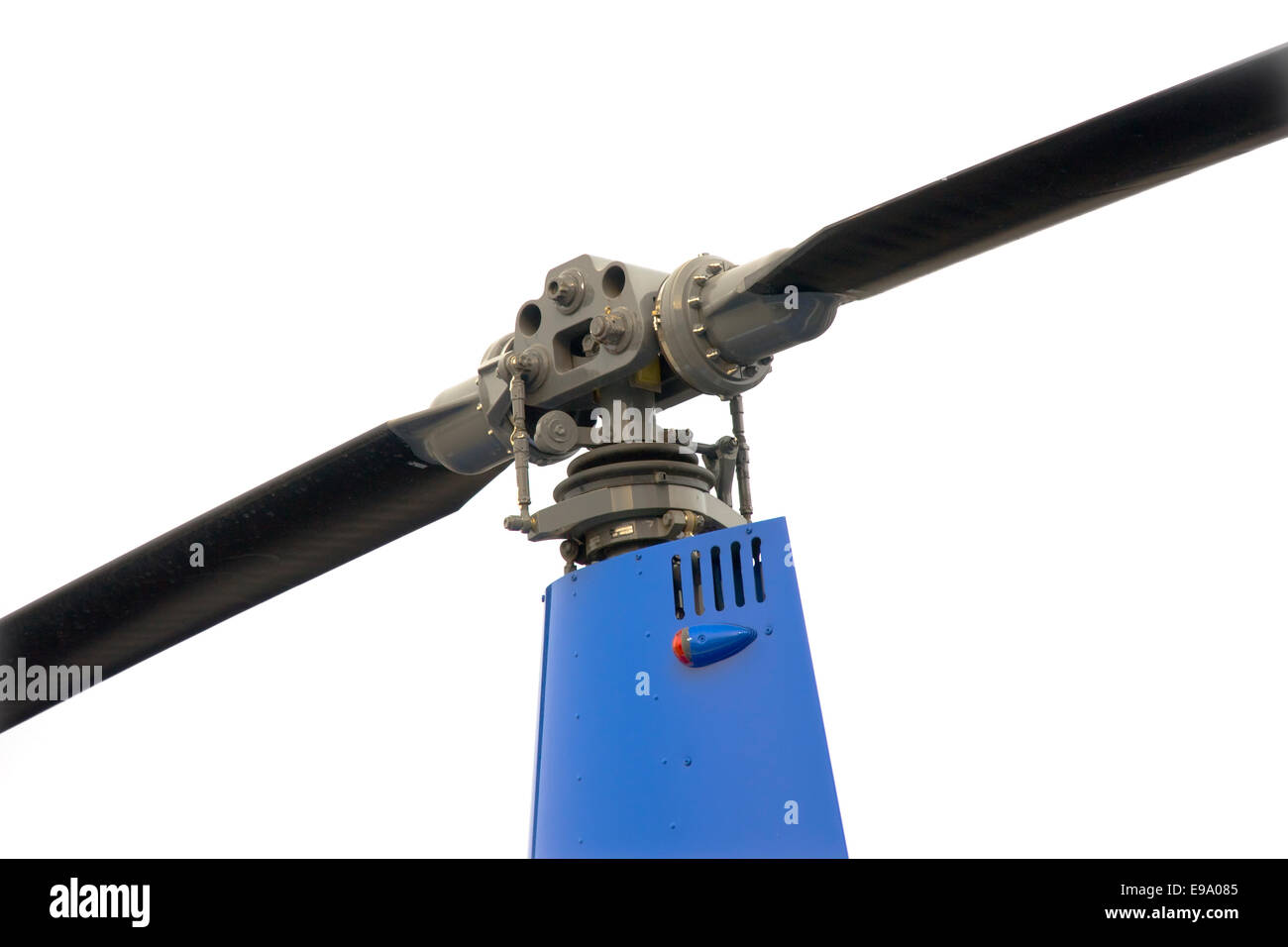 blade and blue helicopter gearbox Stock Photo - Alamy