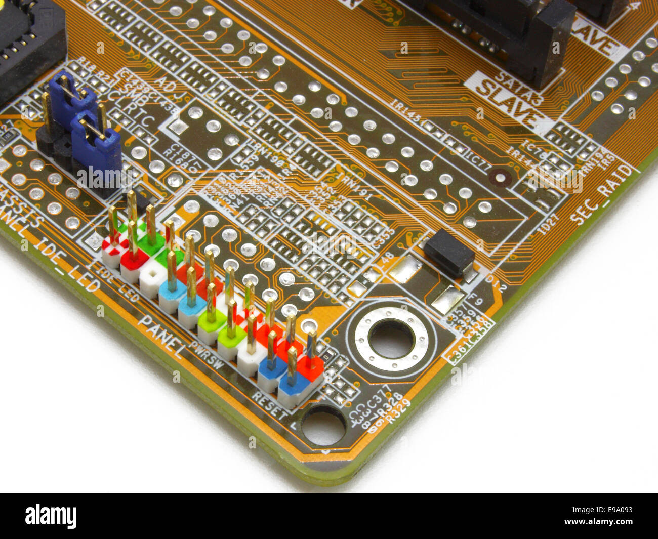 Close-up mother board Stock Photo - Alamy