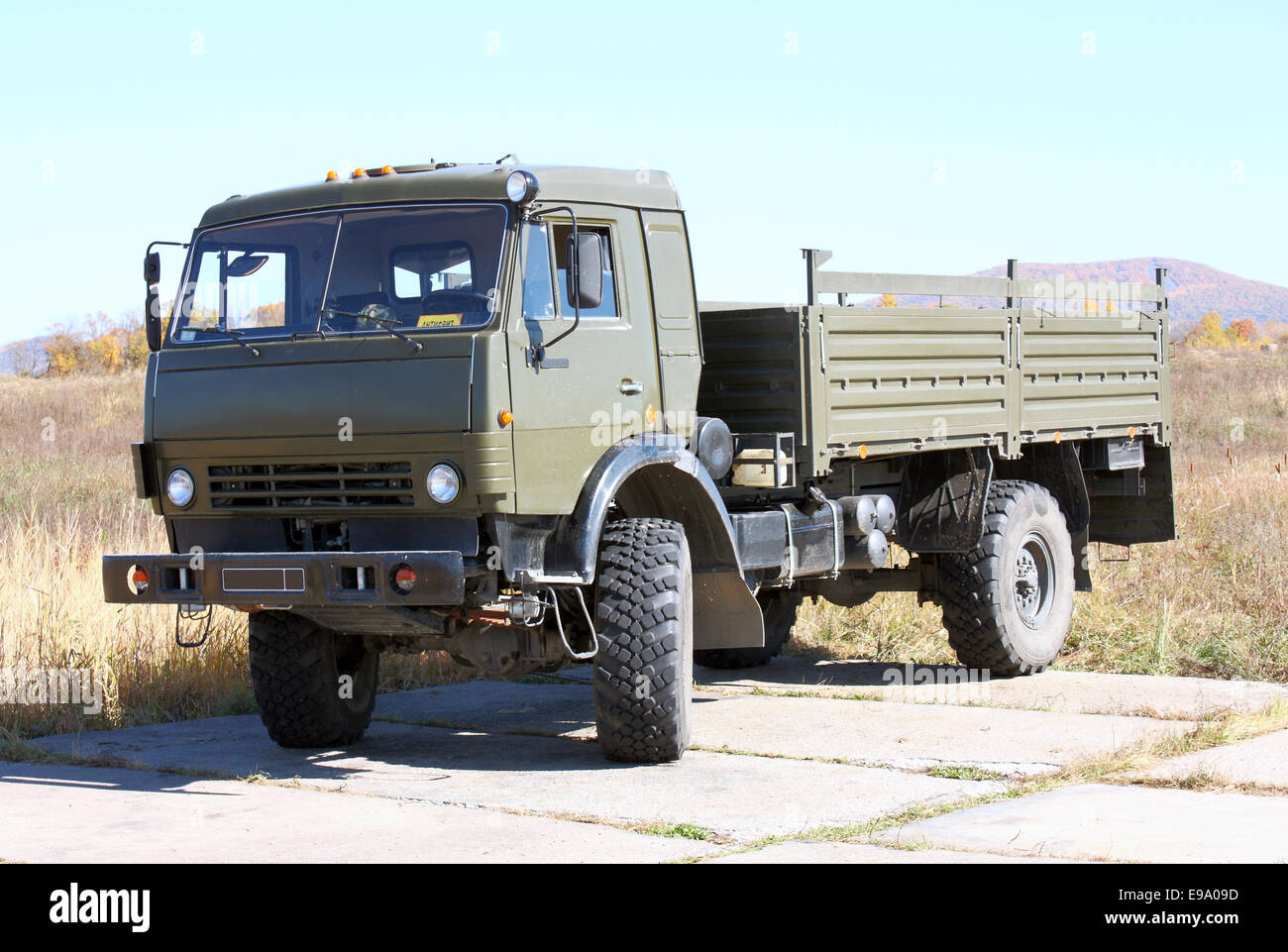 The military lorry Stock Photo - Alamy