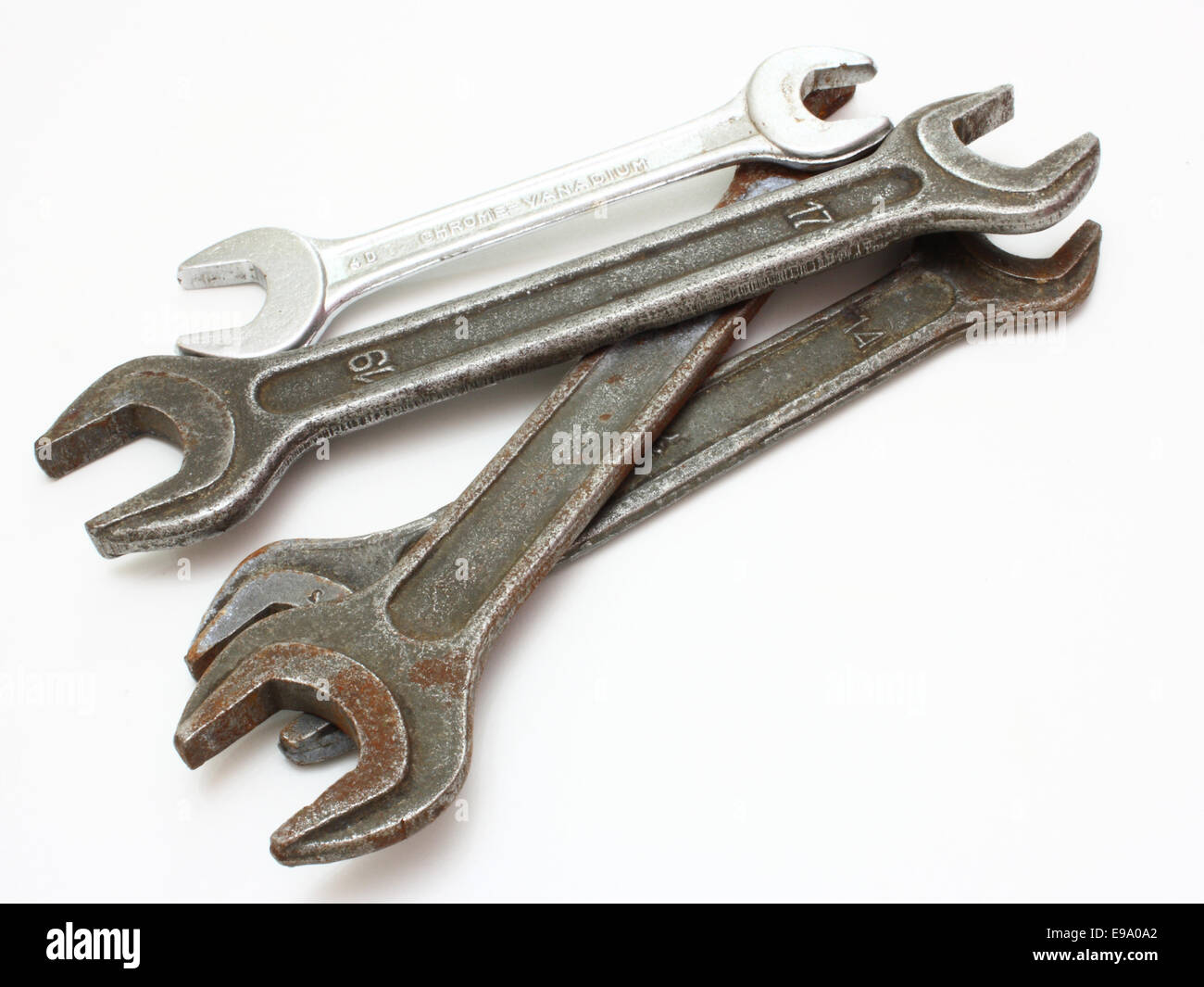 Stainless Steel Wrench close up Stock Photo - Alamy