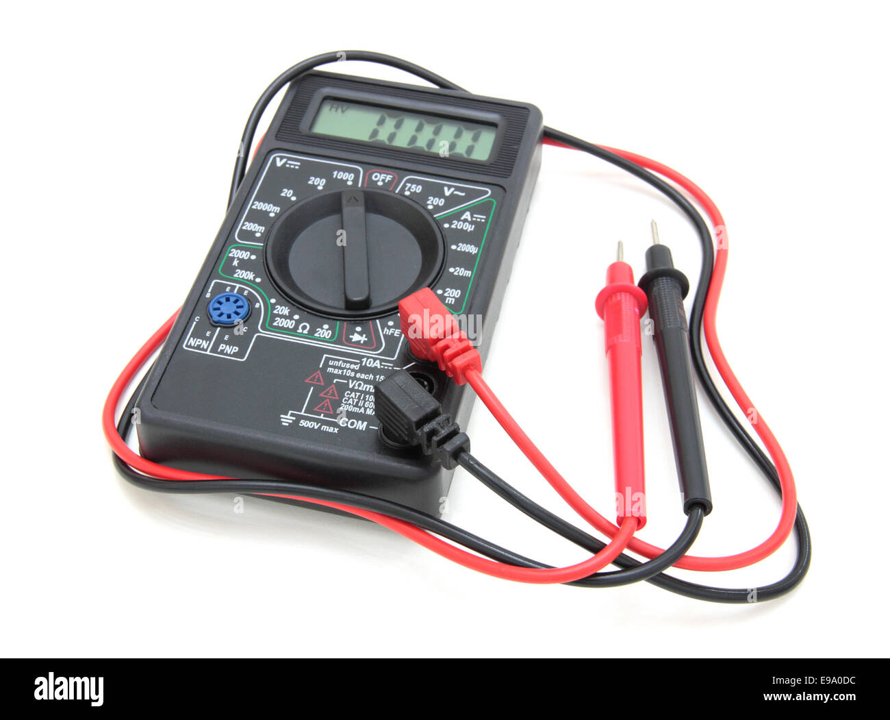Digital multimeter on white background Stock Photo - Alamy