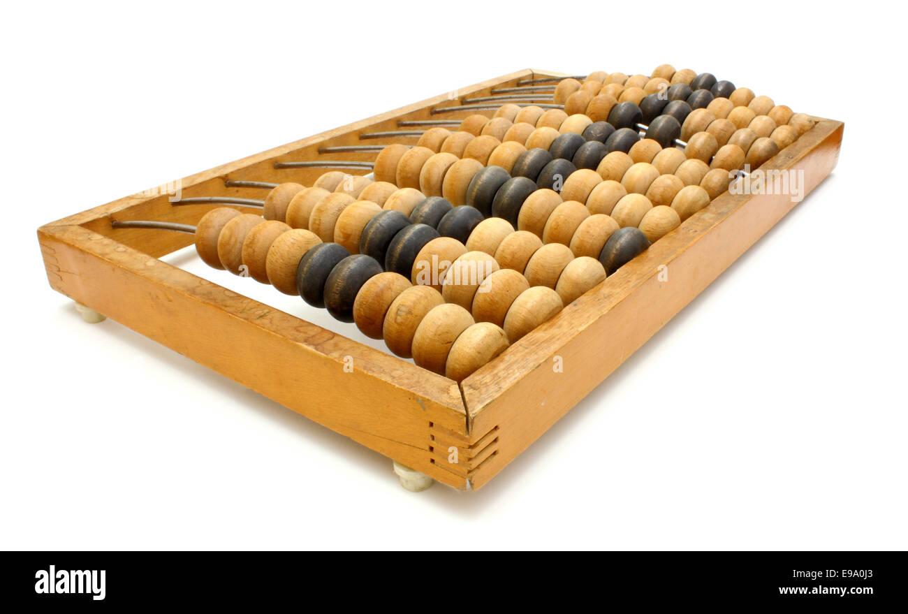 old wooden abacus close up Stock Photo - Alamy