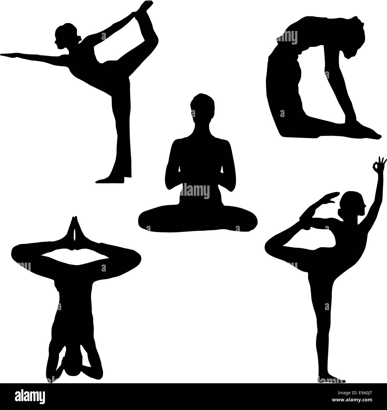 Yoga outline hi-res stock photography and images - Alamy