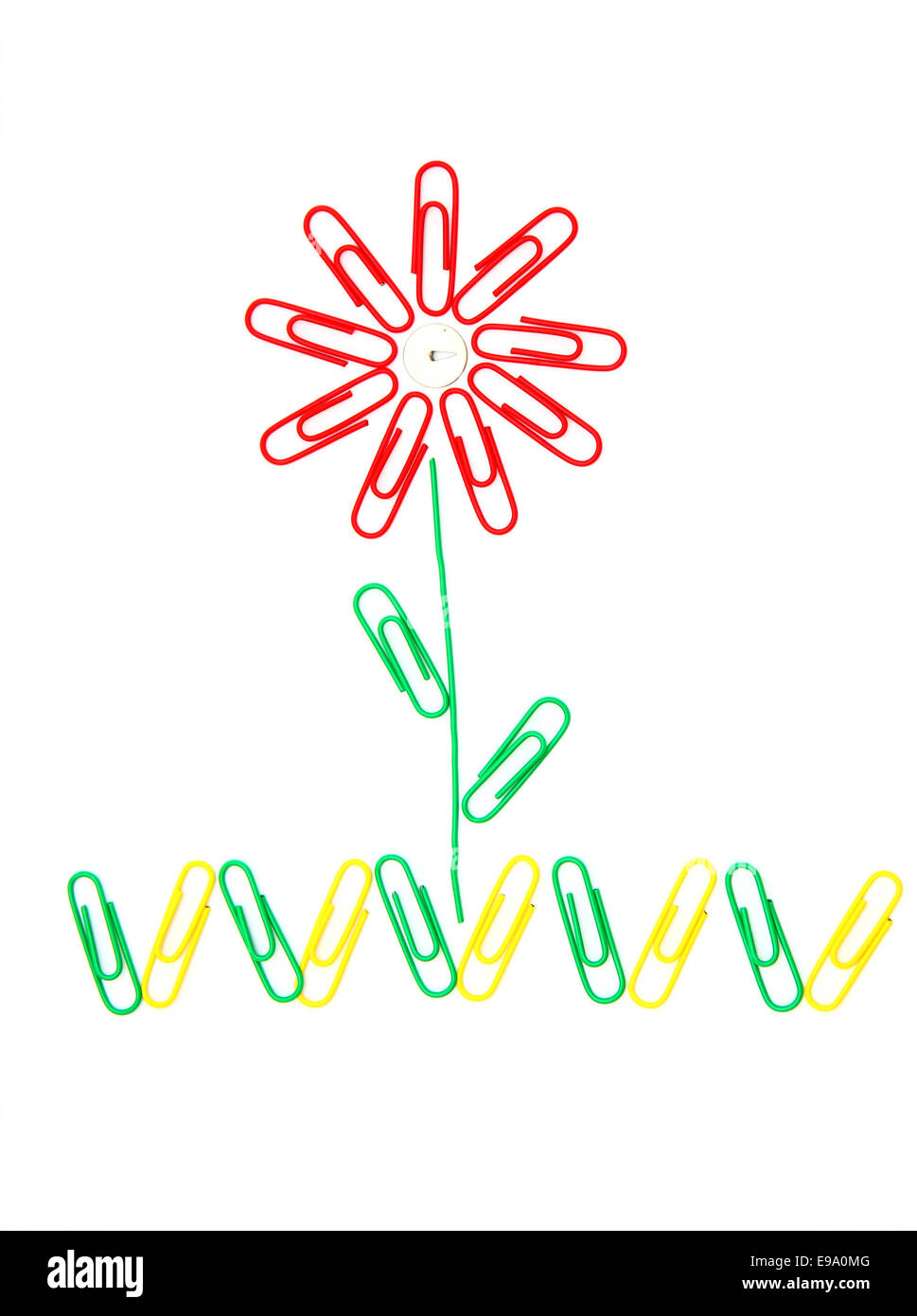 Flower from paper clips Stock Photo - Alamy