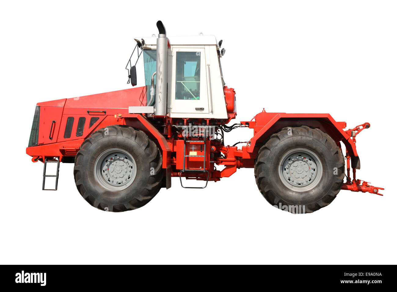 Red tractor isolated on white background Stock Photo - Alamy