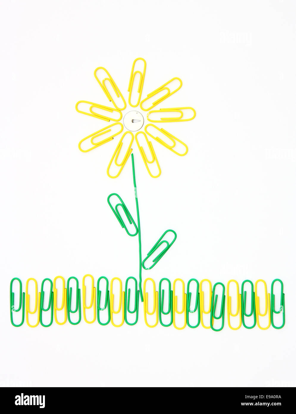 Flower from paper clips Stock Photo - Alamy