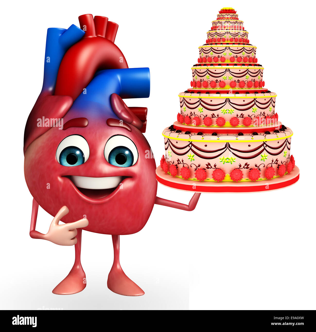 Cartoon character heart cake hi-res stock photography and images - Alamy