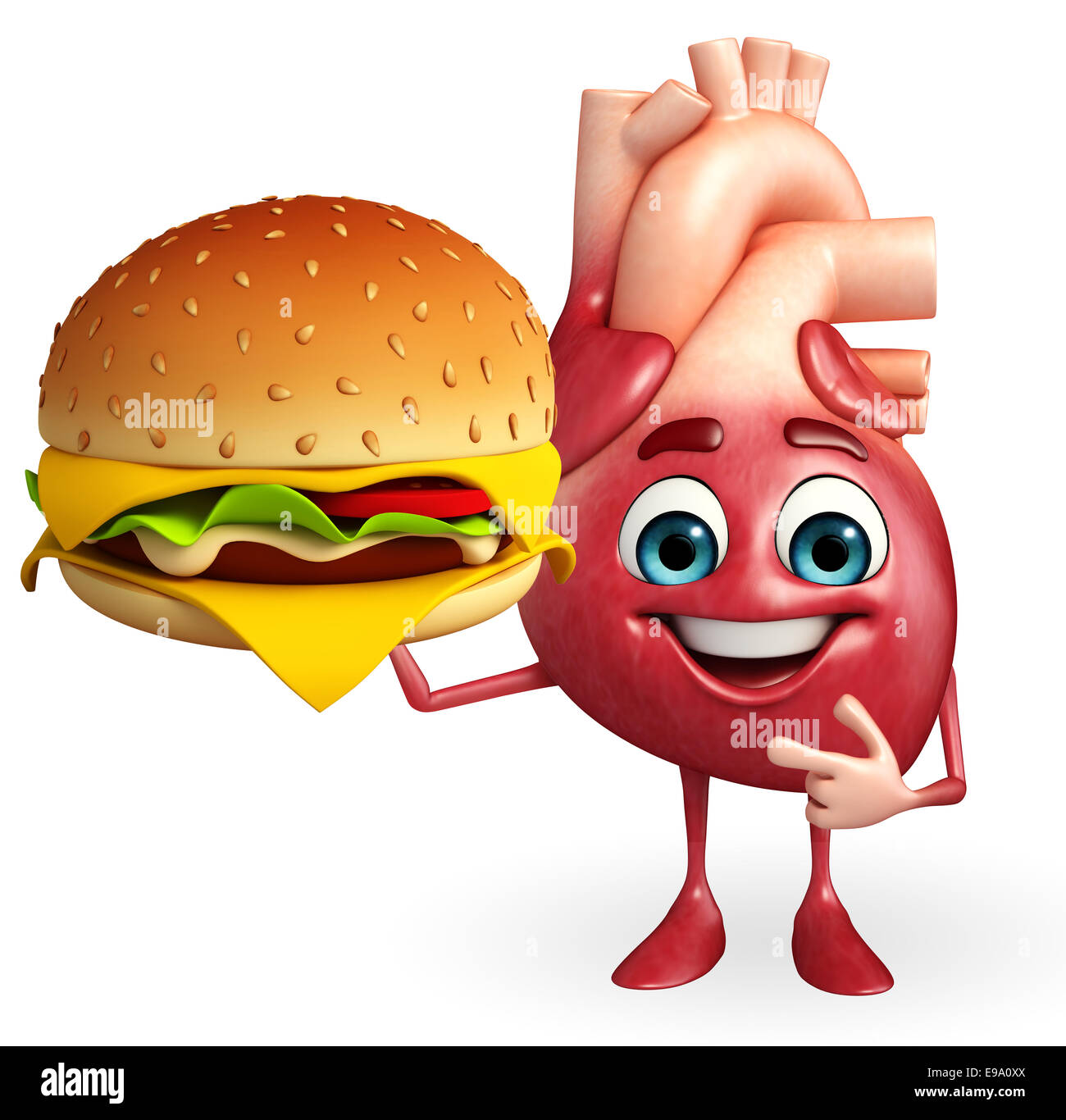 Cartoon character heart shape burger hi-res stock photography and ...