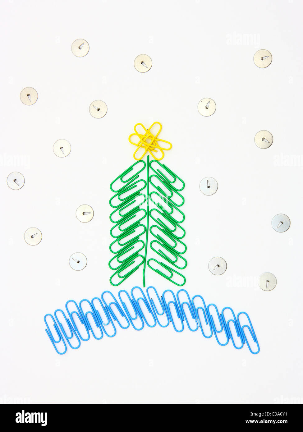 Paper clip Christmas tree Stock Photo - Alamy