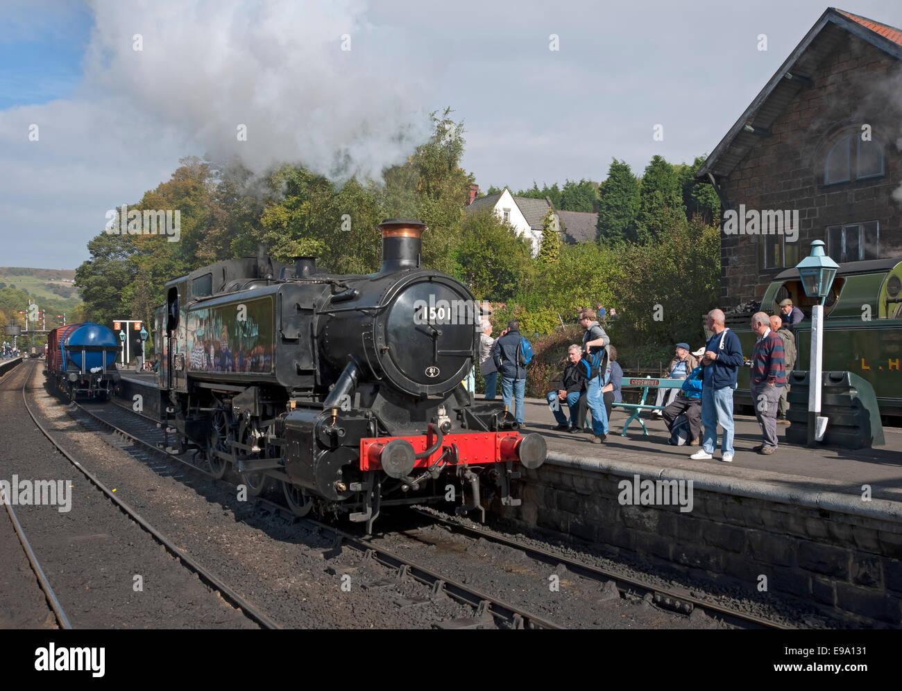 Hawksworth Pannier steam train engine locomotive at the Autumn Steam ...