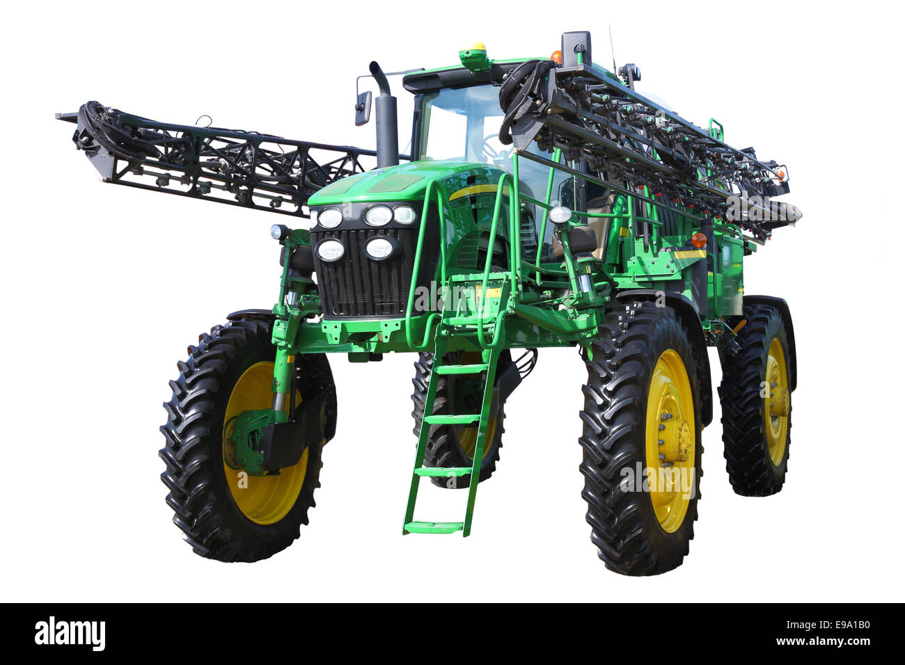 Wheat harvester machine work Cut Out Stock Images & Pictures - Alamy