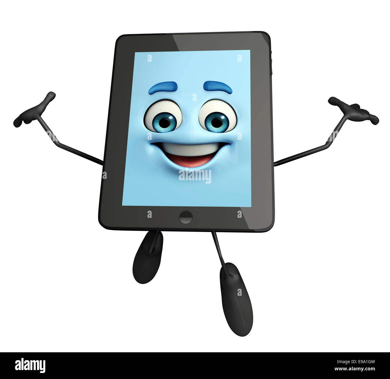 Cartoon character of tab is jumping Stock Photo - Alamy