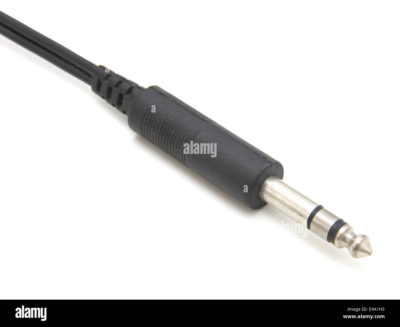 Audio cable isolated on white Stock Photo - Alamy