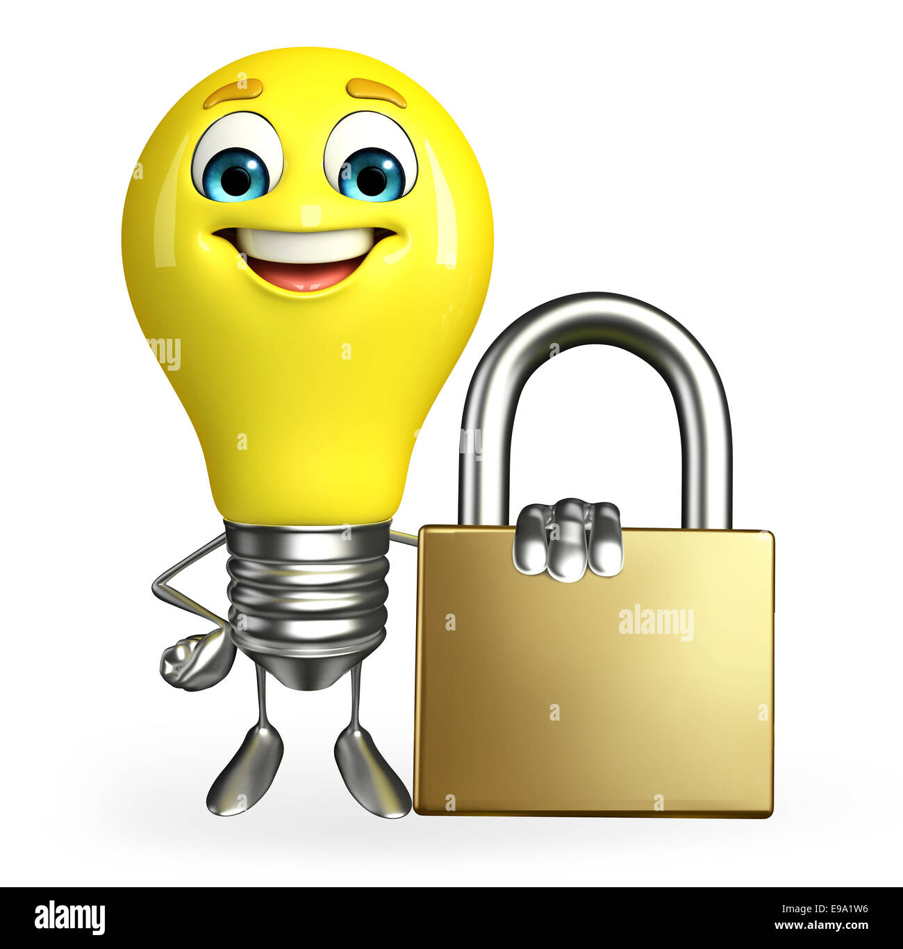 Cartoon character brain lock hi-res stock photography and images - Alamy