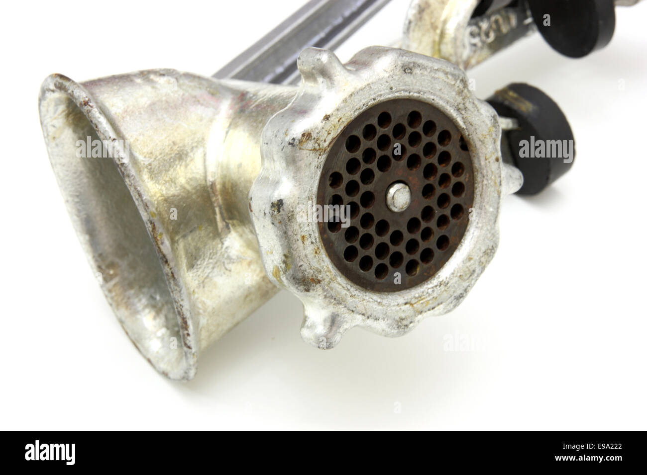 close up of meat grinder Stock Photo - Alamy