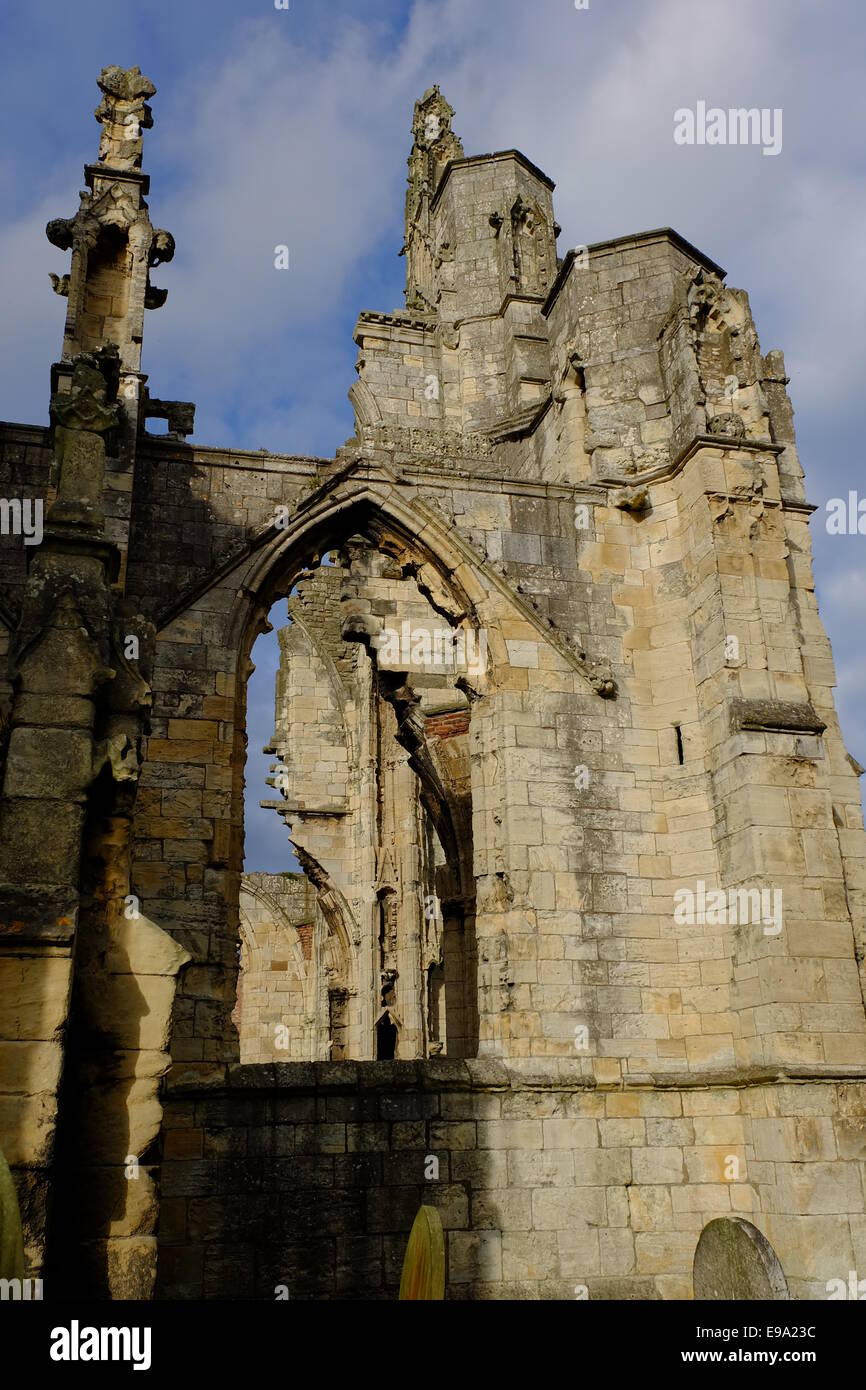Howden Minster ruins Stock Photo - Alamy