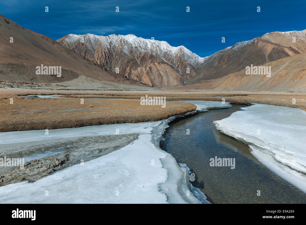 Winter landscape on Changthang, Ladakh Stock Photo - Alamy
