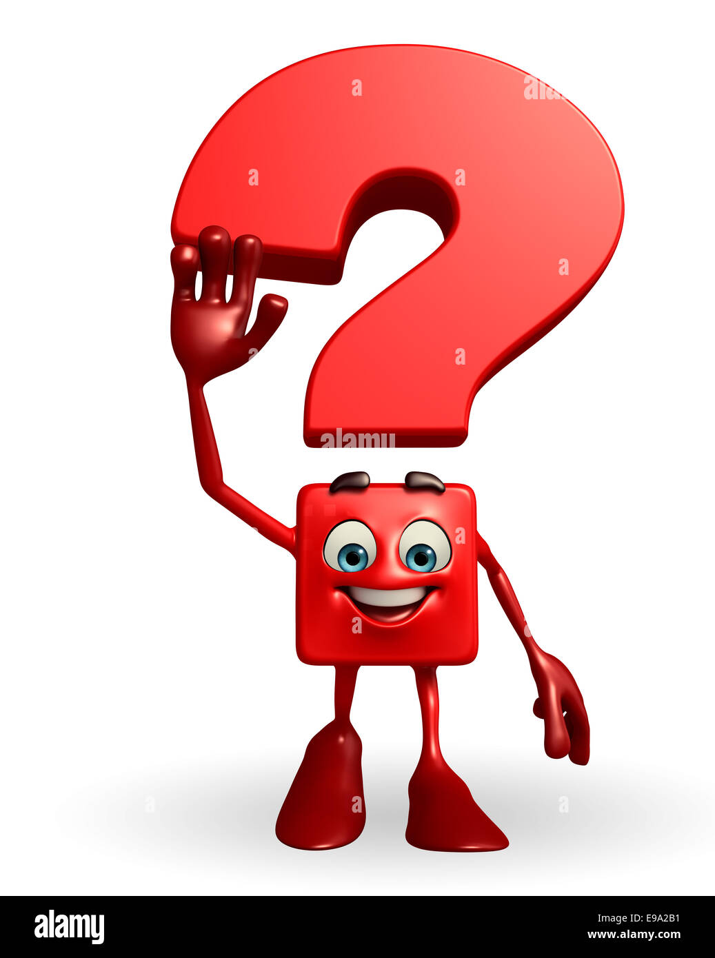 Cartoon Character of Question Mark with hello pose Stock Photo - Alamy