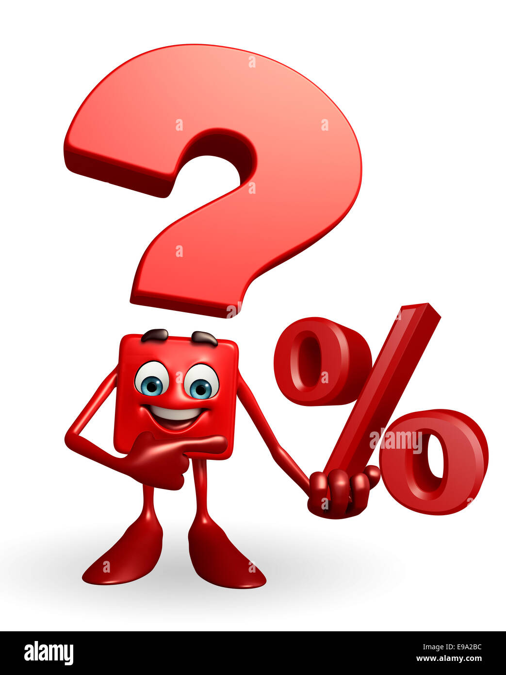 Cartoon character question mark percentage hi-res stock photography and ...