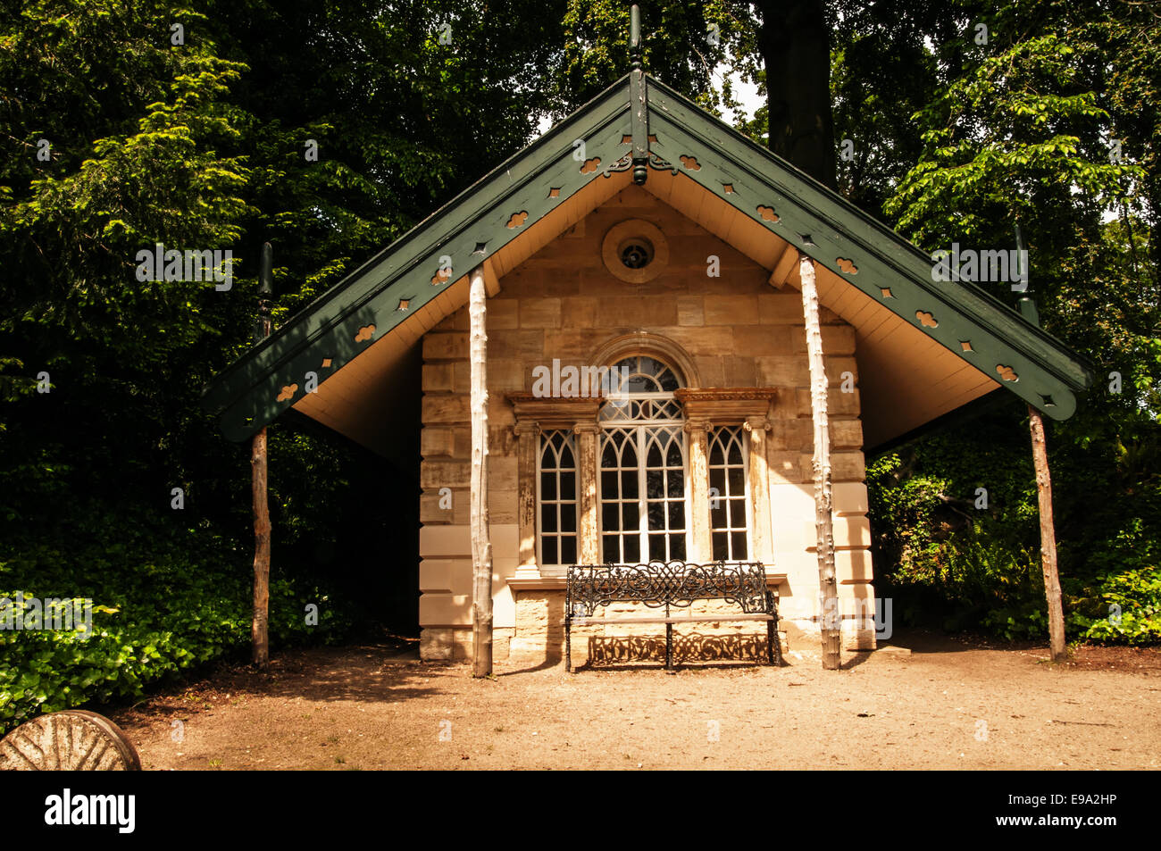 swiss shed in Yorkshire Stock Photo - Alamy