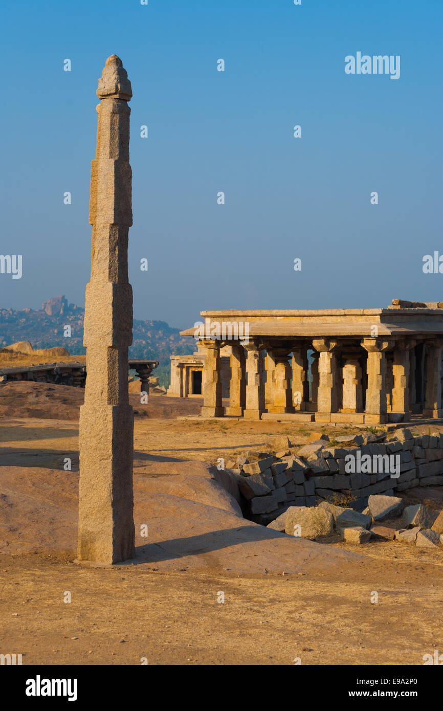 Free Standing Column Temple Hampi Obelisk Stock Photo - Alamy