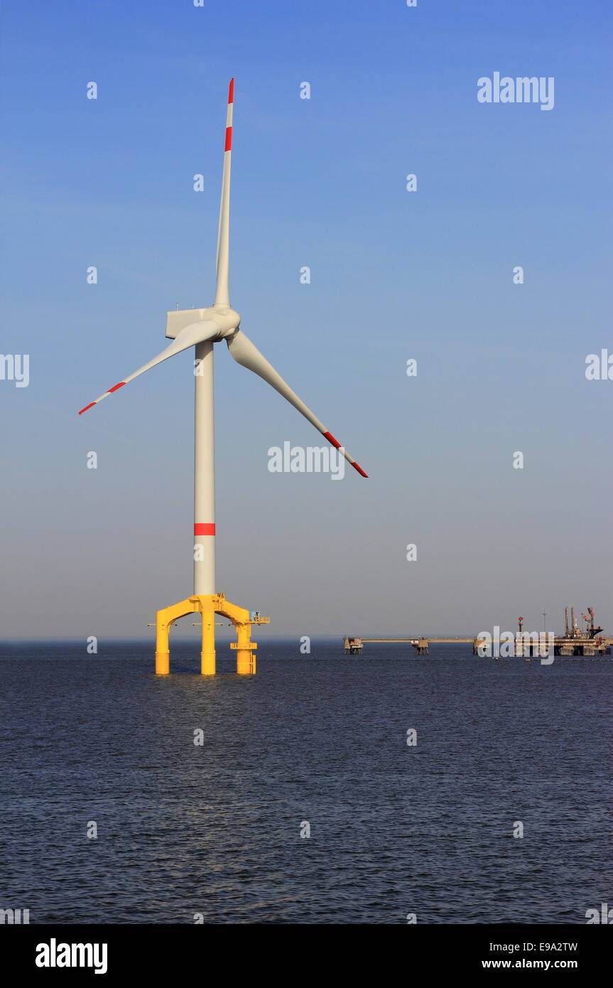 Offshore wind power plant Stock Photo - Alamy
