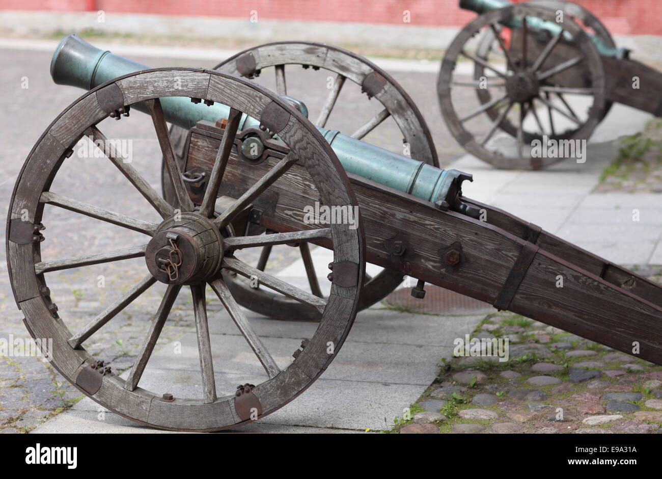 old bronze cannon Stock Photo - Alamy