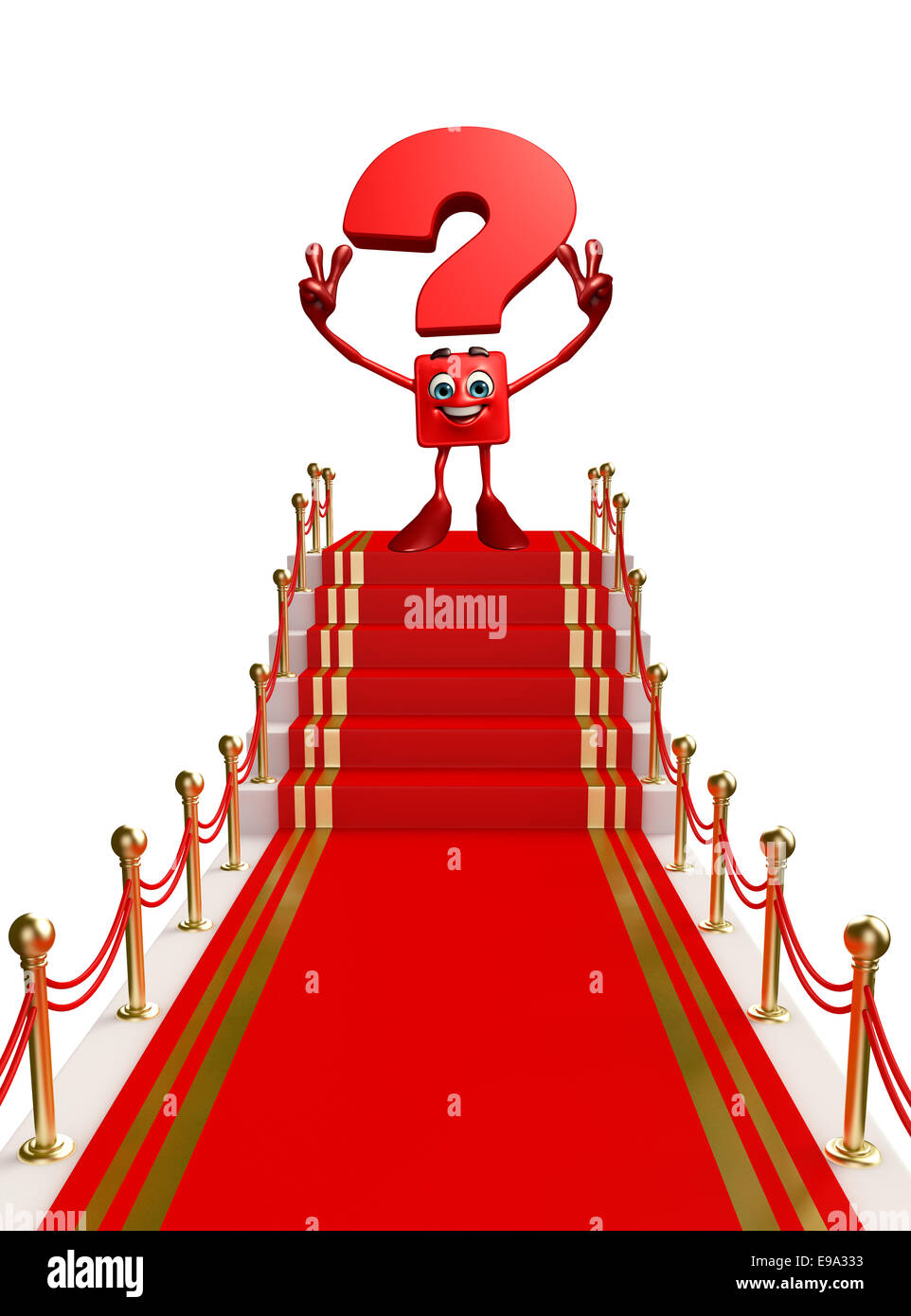 Cartoon red question mark hi-res stock photography and images - Alamy